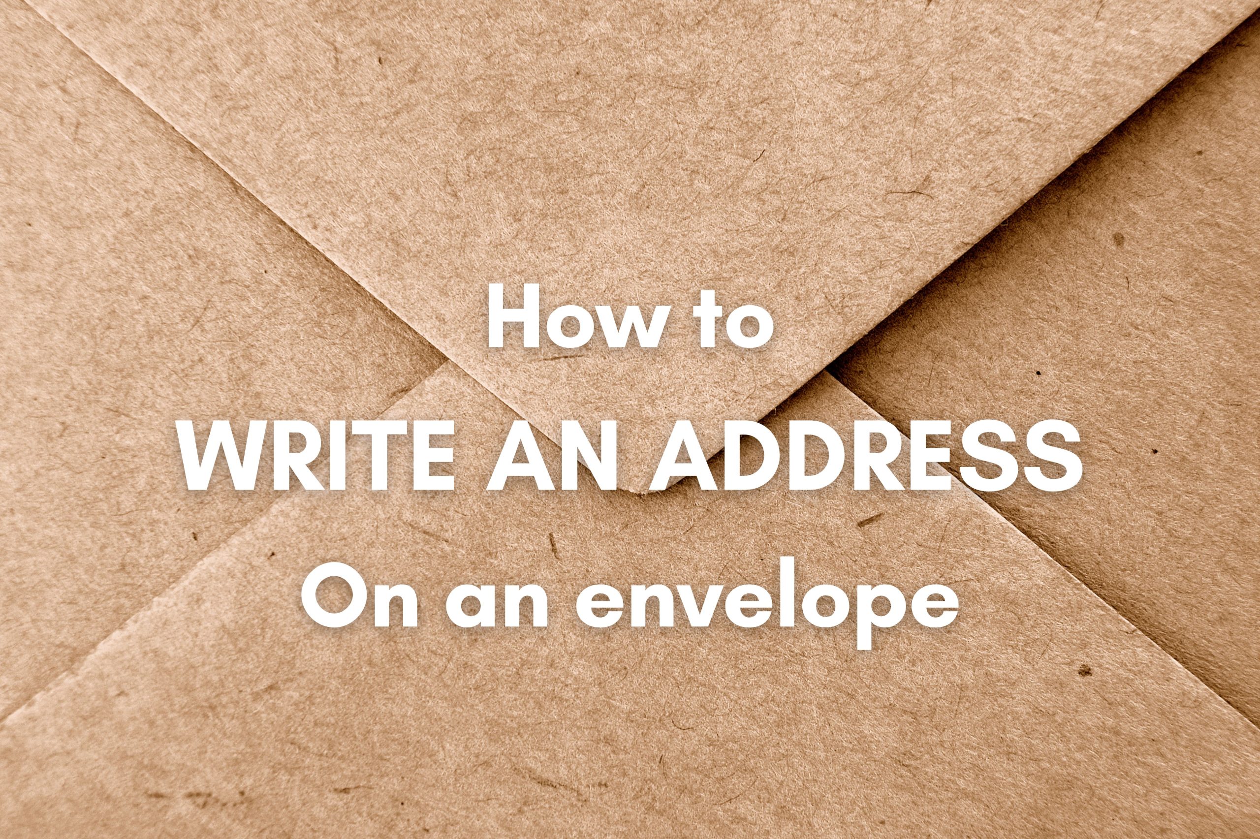 How to Correctly Write an Address on an Envelope | Springpack | Springpack